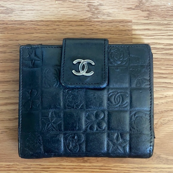 CHANEL | Bags | Chanel Vintage Wallet With Checker Design | Poshmark